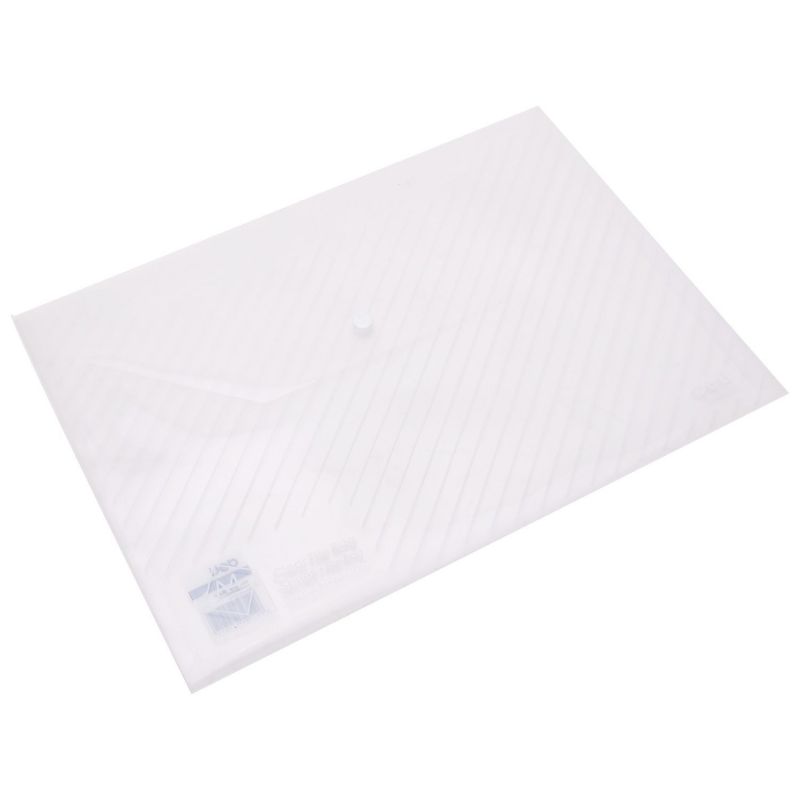 Carry Folder With press stud Transparent 180 micron A4 - Deli