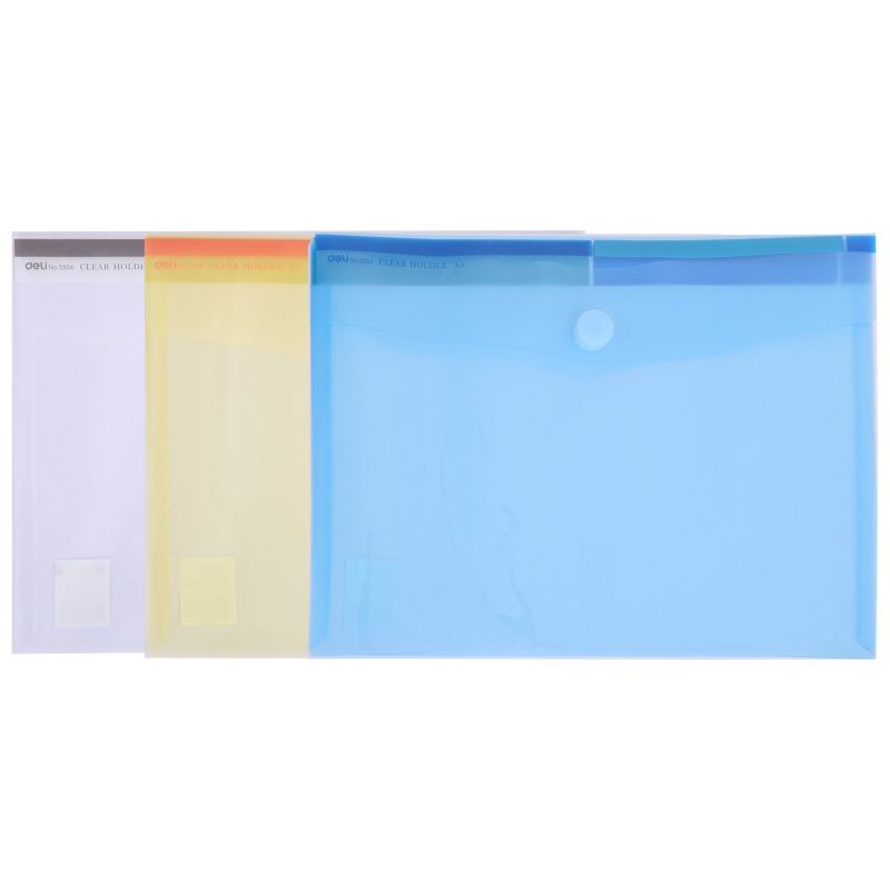 Carry Folder - Velcro Assorted Colours A4 - Deli