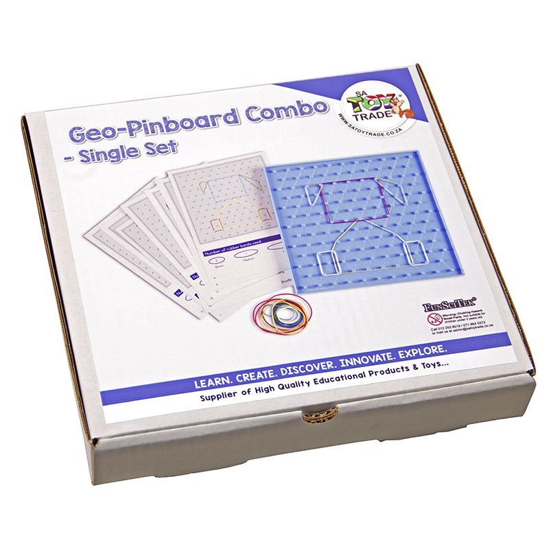 Geo-Pinboard Combo (Board, Rubbers & Cards) - Single Set in Box