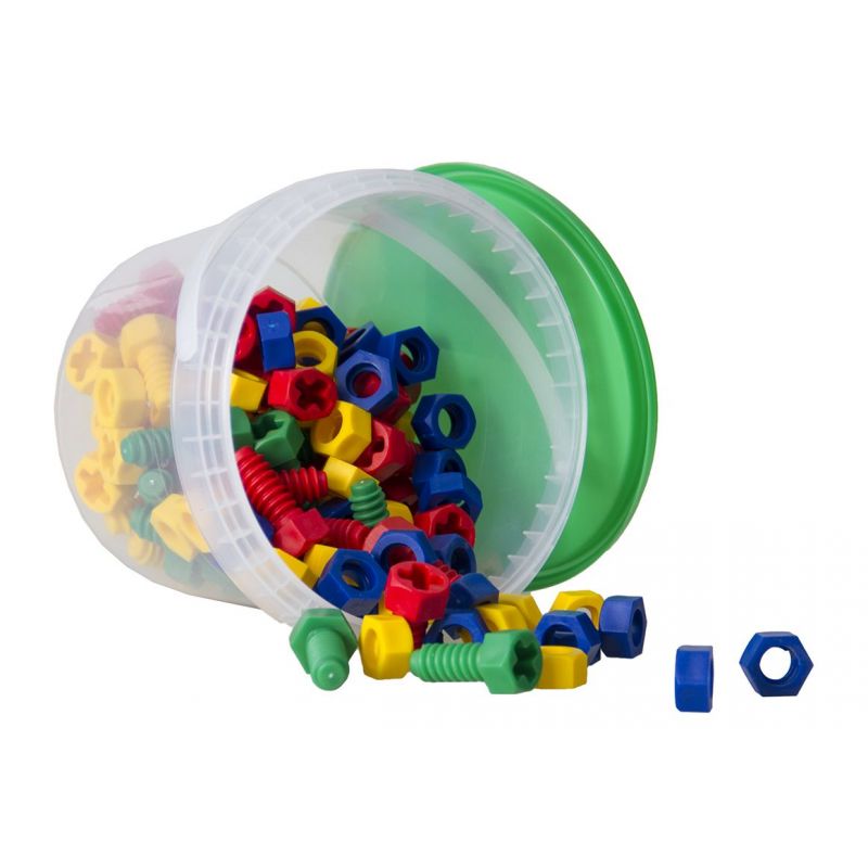 nuts bolts (96pc) in bucket | fine motor skills | satoytrade