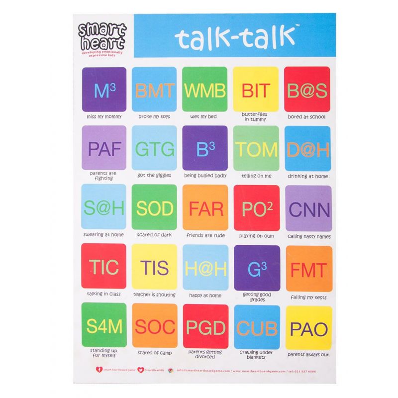Smart Heart Chart A3 - Talk Talk (Junior)