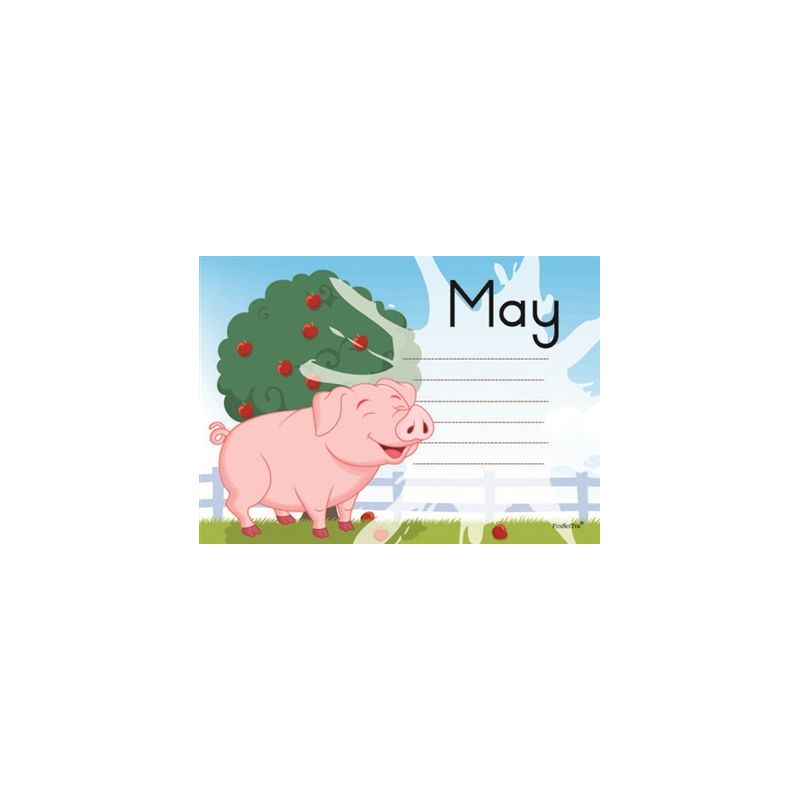 birthday chart - a4 - pig (13pc) | page per month | satoytrade