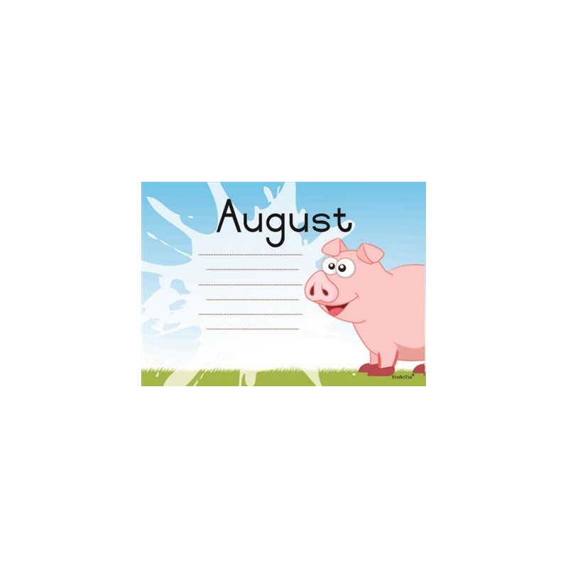 birthday chart - a4 - pig (13pc) | page per month | satoytrade
