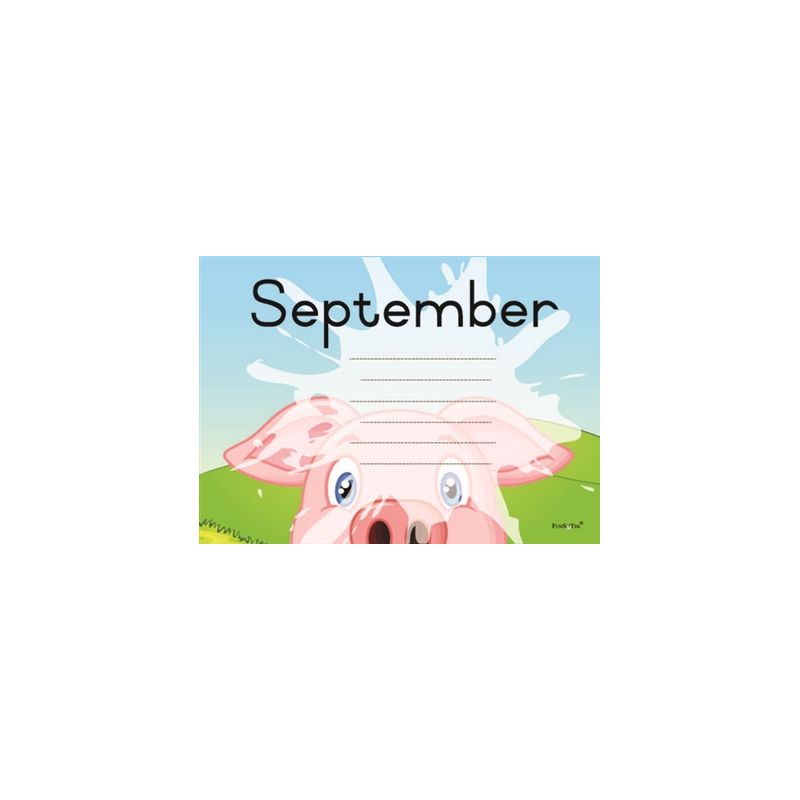 birthday chart - a4 - pig (13pc) | page per month | satoytrade