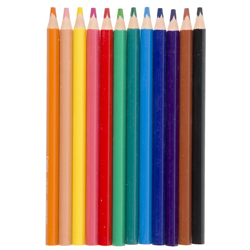Colour Pencils - Triangular 9.5mm (12pc) Super Jumbo - Croxley