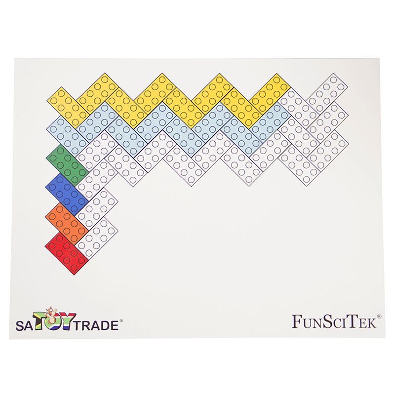 6 Bricks - Giant PVC Mat - Build by Sequence & Pattern (Set of 6 in tube)