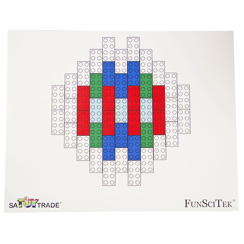 6 Bricks - Giant PVC Mat - Build by Sequence & Pattern (Set of 6 in tube)