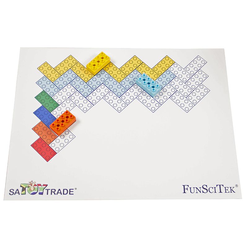 6 Bricks - Giant PVC Mat - Build by Sequence & Pattern (Set of 6 in tube)