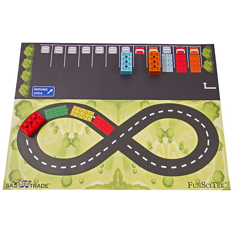 6 Bricks - Giant PVC Mat - Build by Sequence & Pattern (Set of 6 in tube)