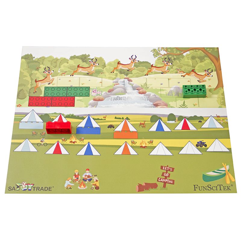 6 Bricks - Giant PVC Mat - Build by Sequence & Pattern (Set of 6 in tube)