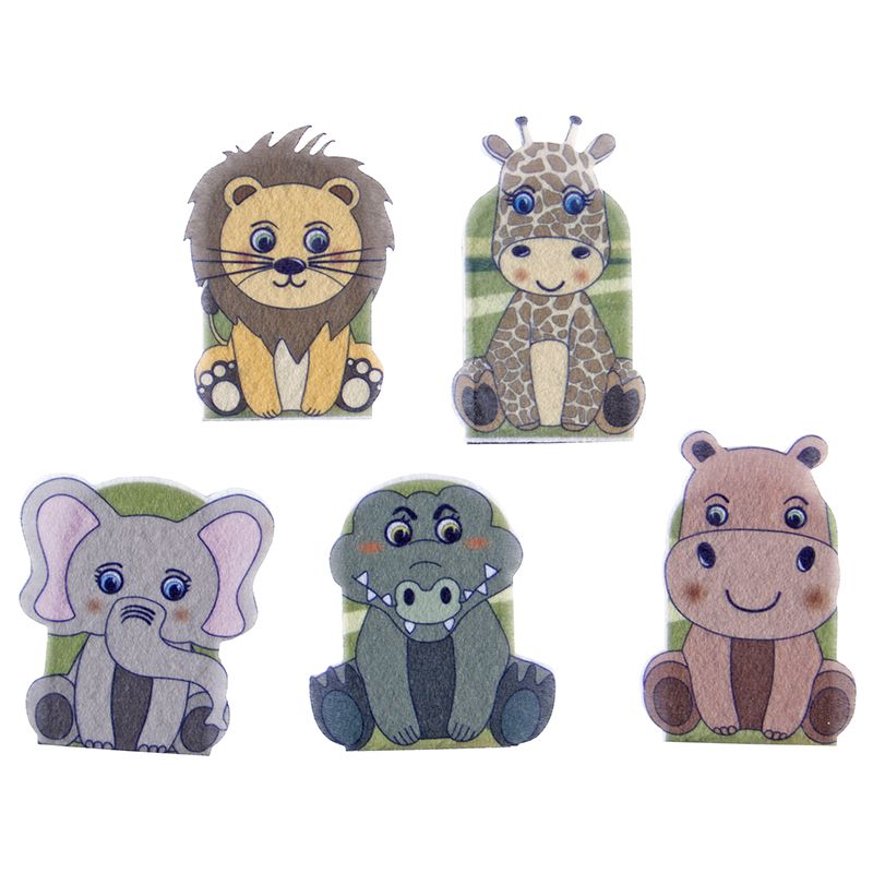 Finger Puppets - Wild Animals - Printed (5pc)