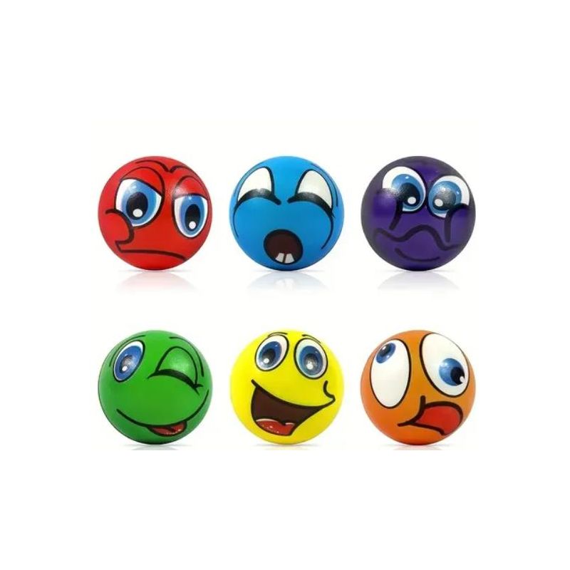 Emoji Foam Ball Set (12pc) - Assorted (~6cm)