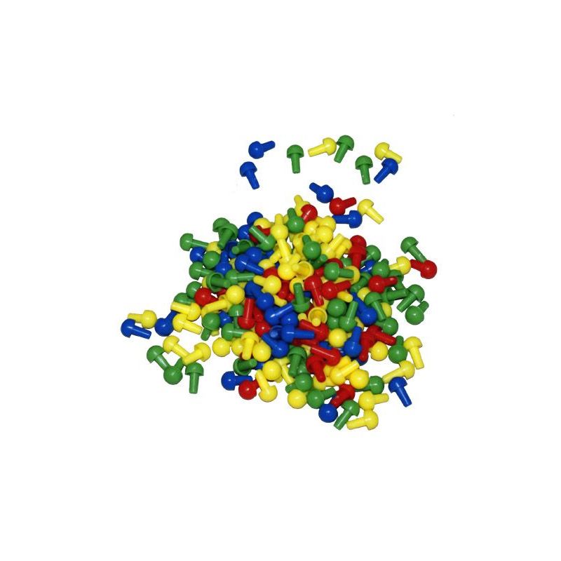 pegs (500pc) 10 colours | pegboard refill | satoytrade