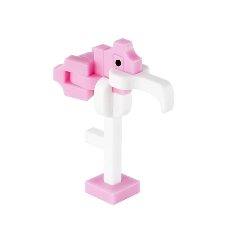 io blocks minis - flamingo | pixelated blocks | guidecraft sa