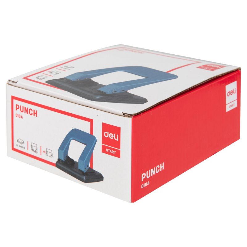 Punch - 2 Hole Metal Punch - 35 Sheets - Assorted - Deli