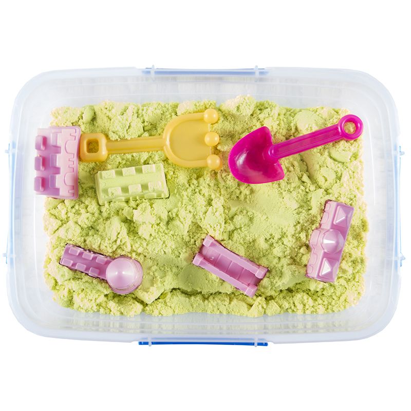 Cotton Sand (2kg) with Moulds in Bin - Assorted