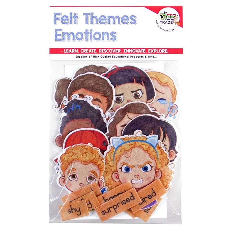 Felt Theme - Emotions with Captions - Pictures (10pc) - Captions (10pc)