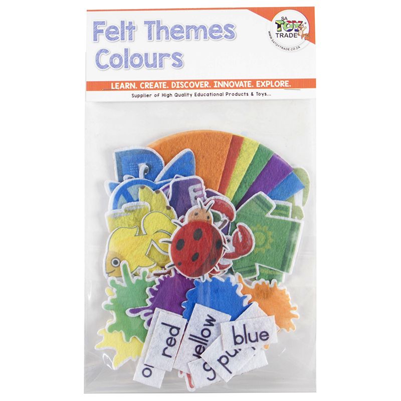 Felt Theme - Colours with Captions (A2) Pictures (30pc) - Captions (6pc)