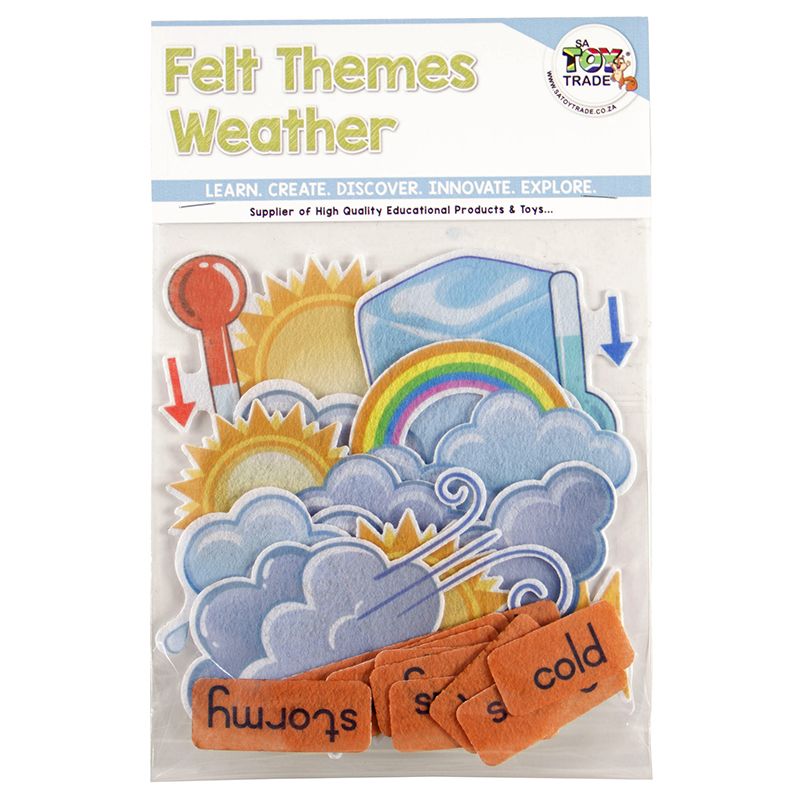 Felt Theme - Weather with Description - Pictures (10pc) - Captions ...