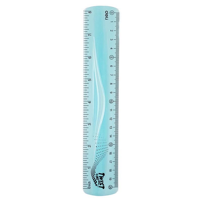 Ruler - 20cm Ultra Flexible Ruler - Assorted - Deli
