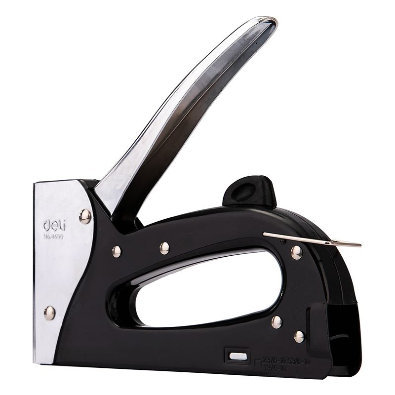 Tacker Tack Up To 10 mm Thickness Black with Staples - Deli