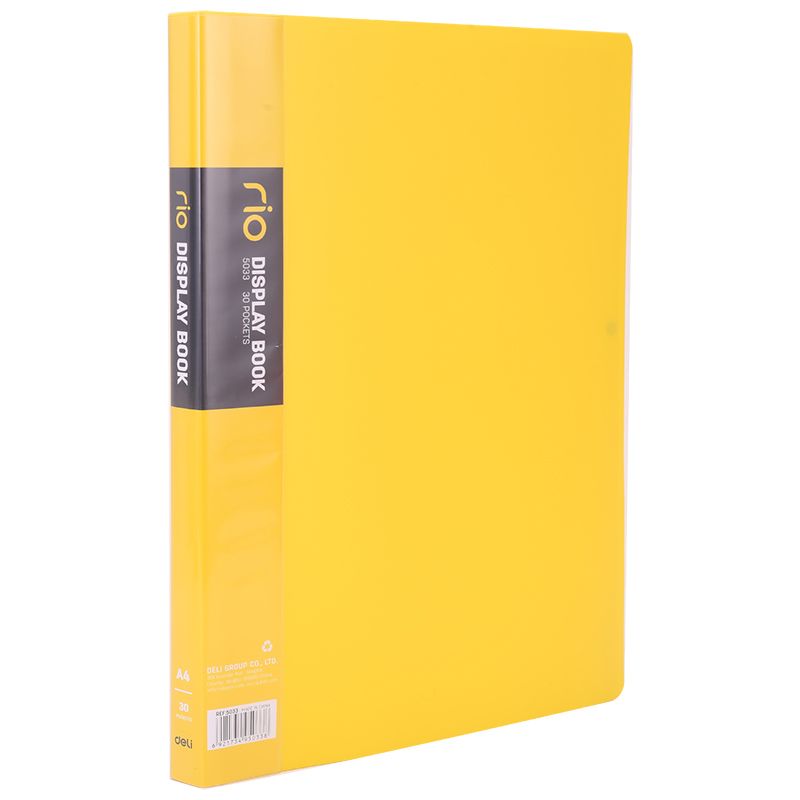 Hardcover File Display Book A4 (30pg) - Assorted Colours - Deli