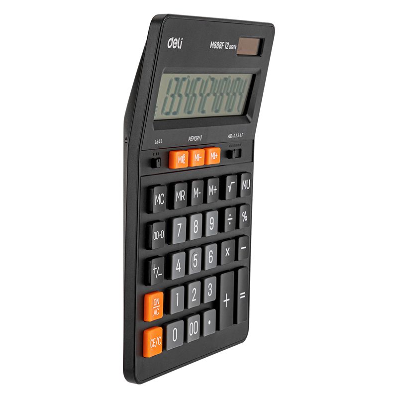 Dual memory calculator 12 digits Dual Power BLACK - Deli