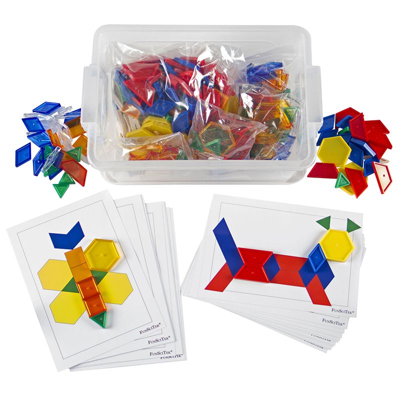 Pattern Blocks Class Set 6 Shapes 6 Colours In Bin Pattern Blocks Class Set 6 Shapes 6 Colours In Bin