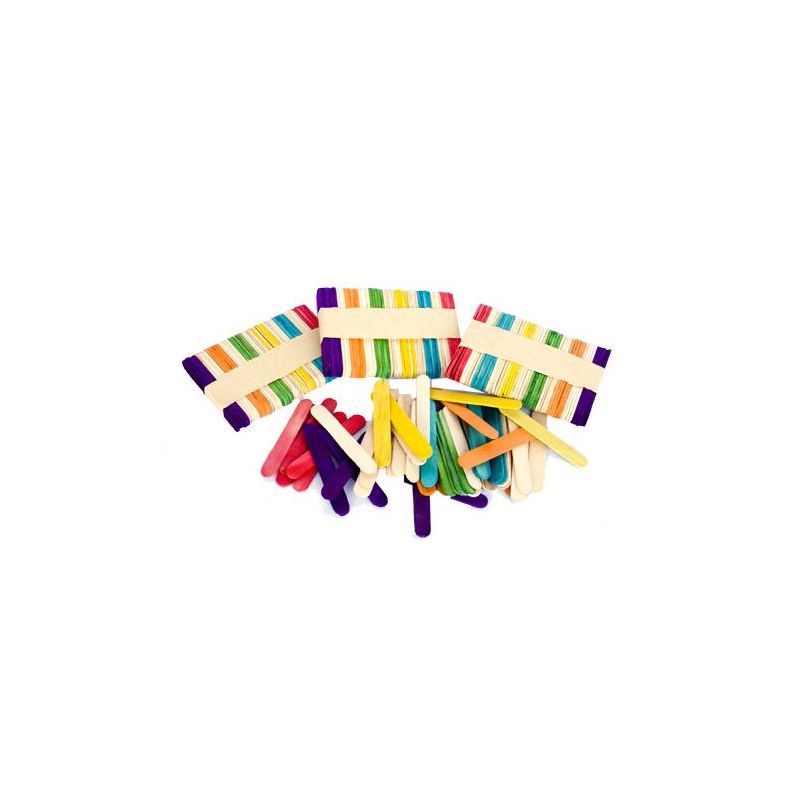Craft Sticks - 65x10mm Coloured (100pc)