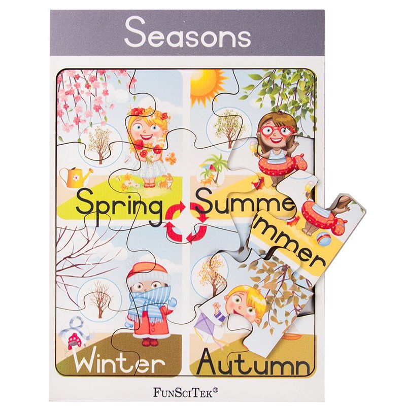 puzzle wooden frame 12pc | seasons (a4) | satoytrade