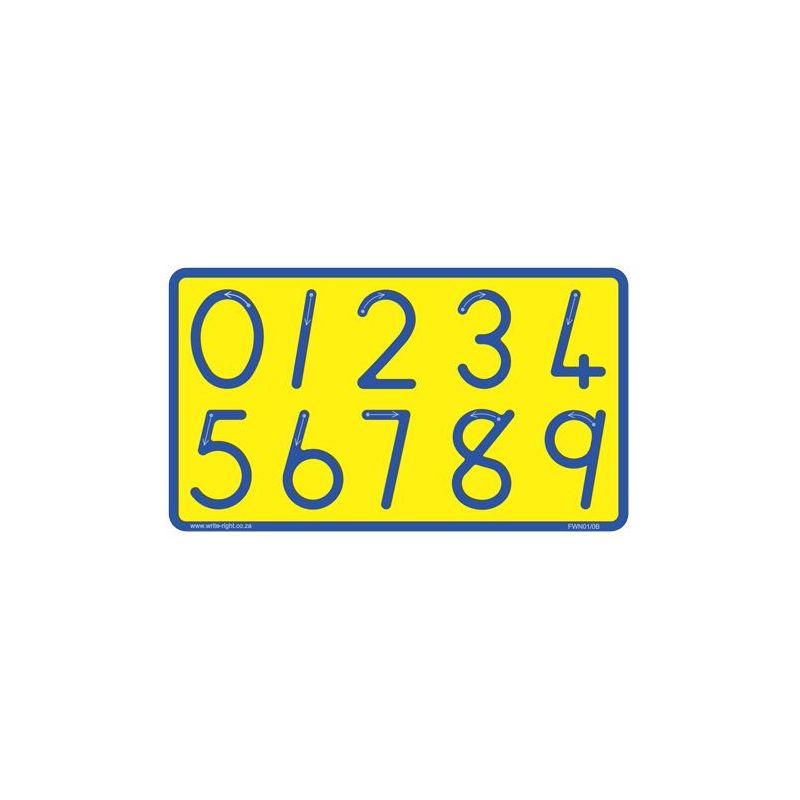 Finger Tracing Big Numbers 0 - 9