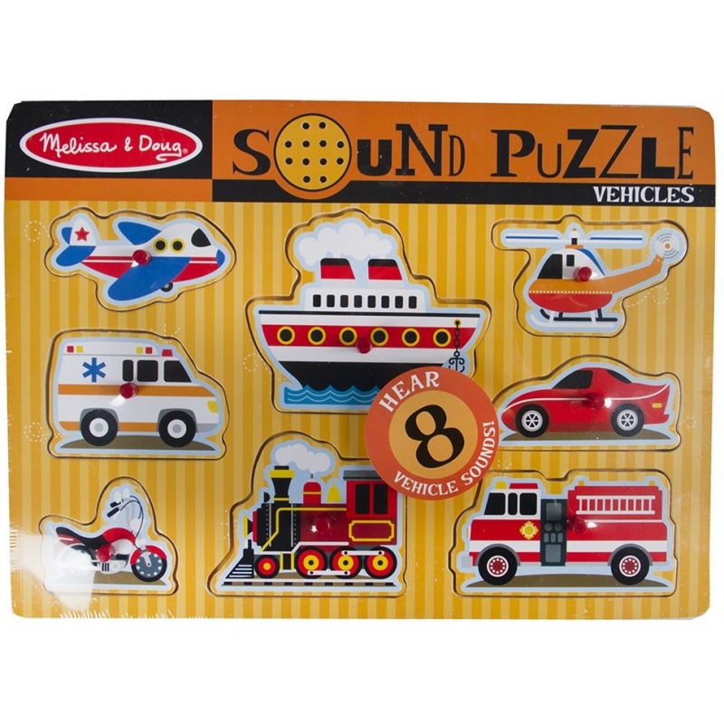 vehicles - sound puzzle | melissa doug | satoytrade