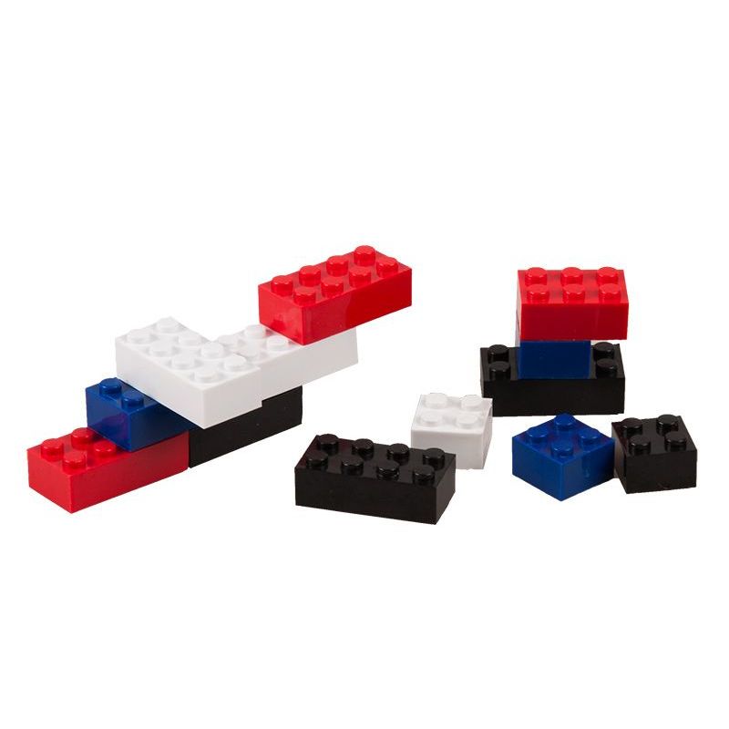 blocks gift set - boys colours | lego-type blocks | satoytrade