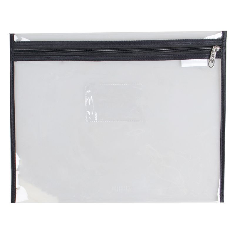 Book Bag - Library Book Bag A4 - PVC Clear - choose Zip colour