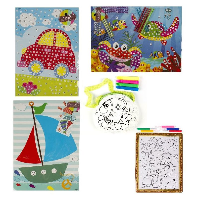 Busy Bag - Mini Arts & Crafts Set BOY (4-6 Years) Assorted Designs
