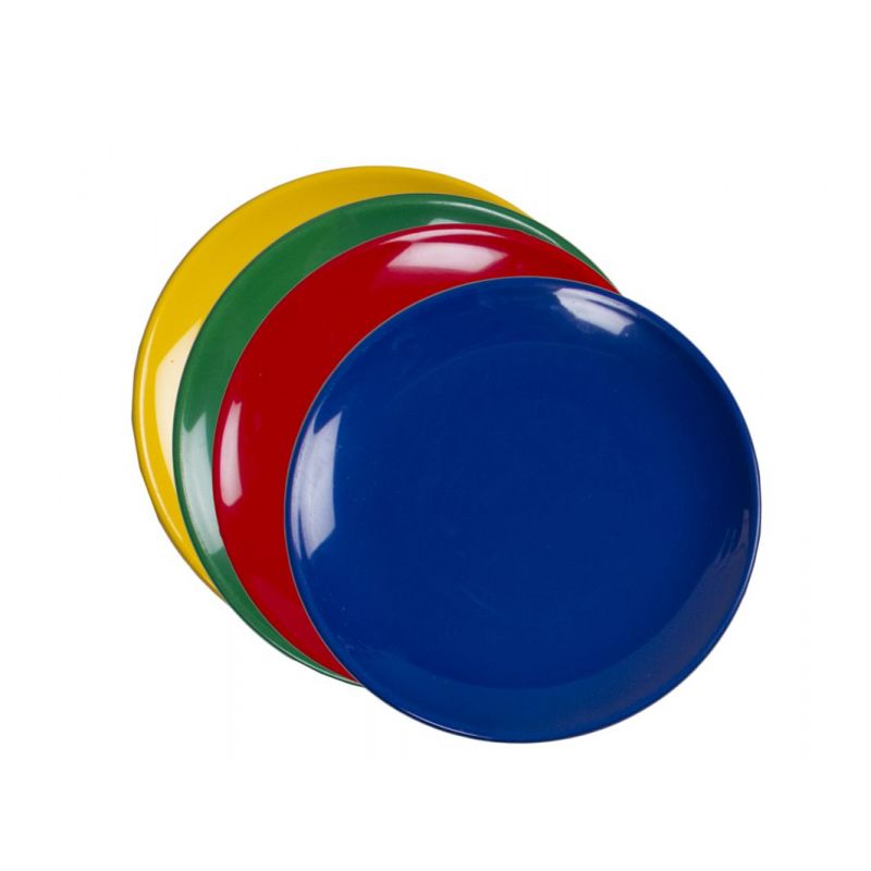 kiddie plate - 130mm (4pc) | coloured plastic | satoytrade