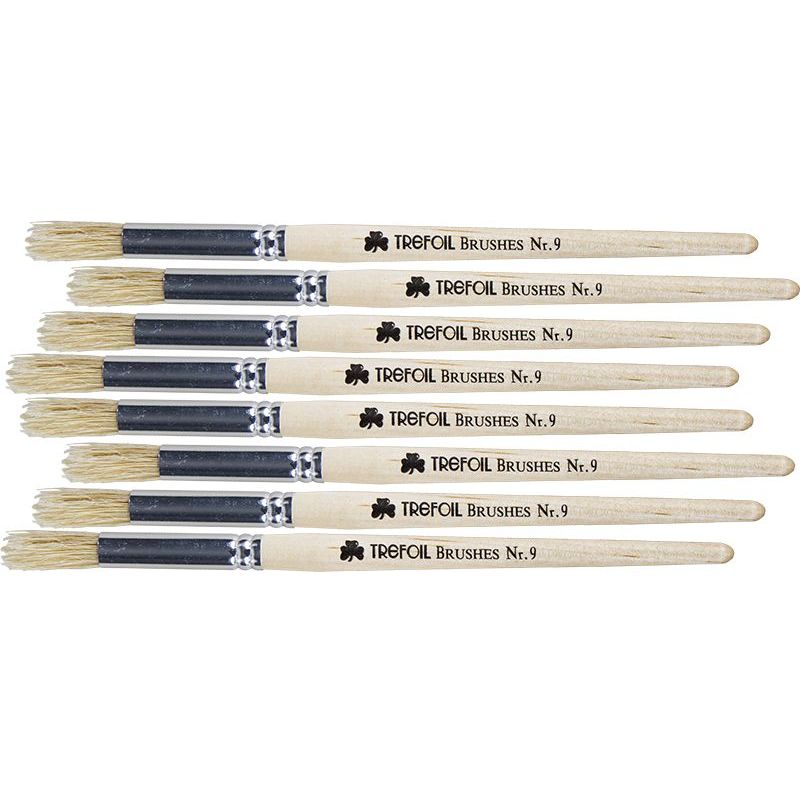 Brushes Round (Hog Hair) 9 S/H - 10pc