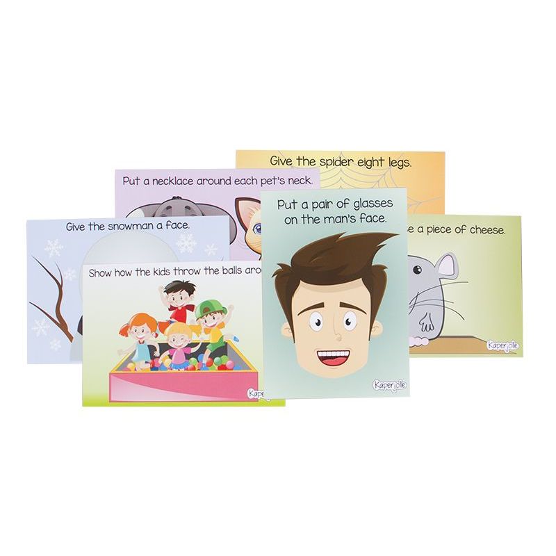 Dough Cards (A5) D/sided - Set A - Fun with Pictures - Tree (7pc) A&E