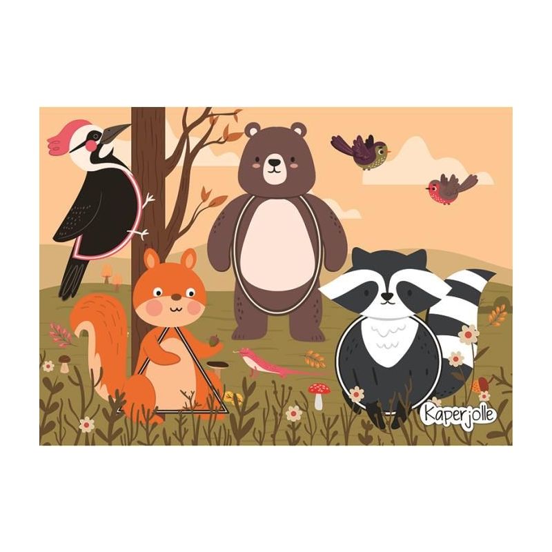 Dough Cards (A5) - Geometric Shapes Forest (5pc)