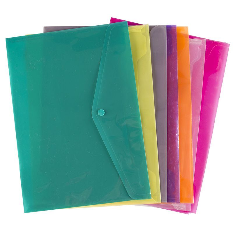 Document Wallet - A4 Carry Folder with Stud - choose colour