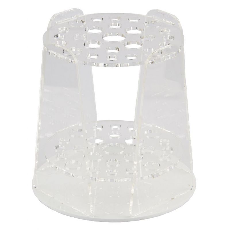 Brush Holder- Round Perspex (25 Hole)