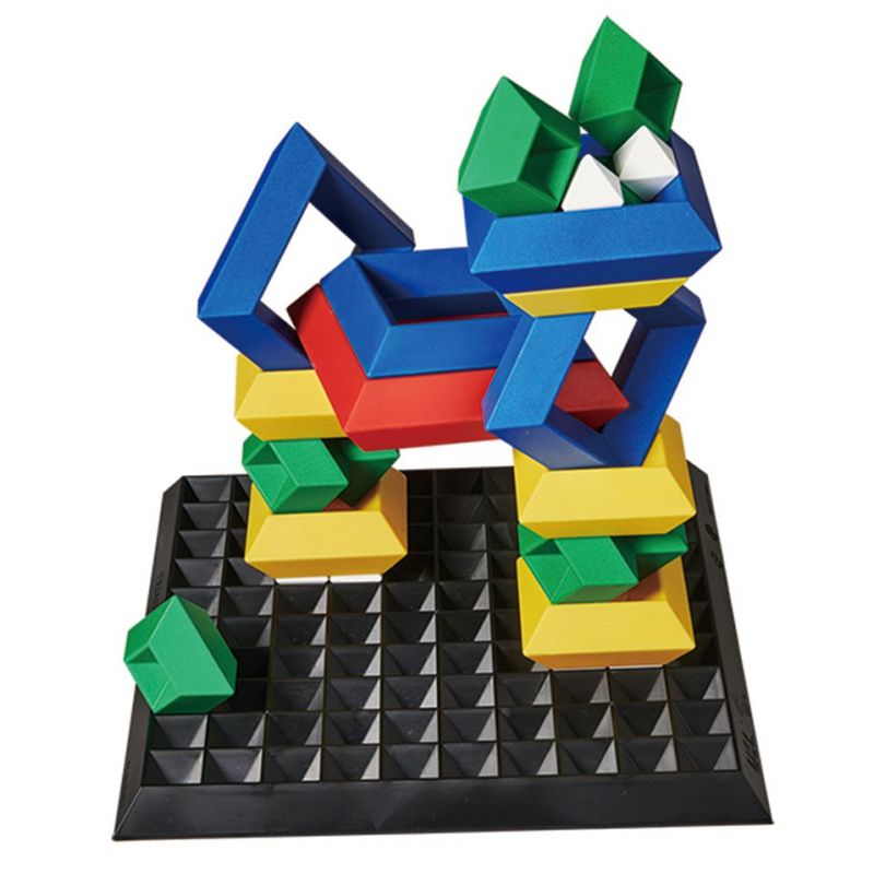 triangle puzzle (+base) | pyramid building pieces | satoytrade youth toy