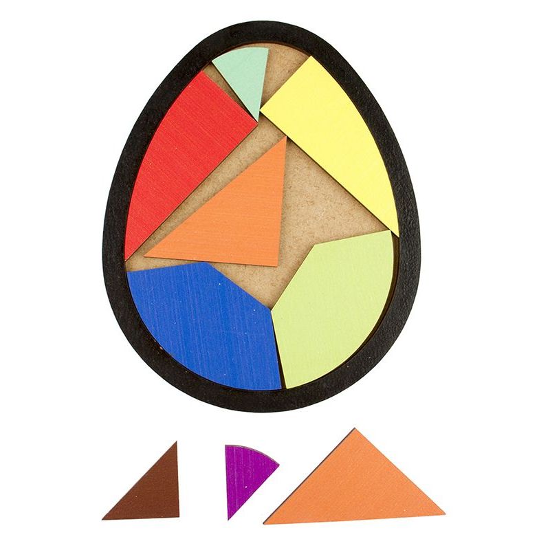 oval tangram - wood | one solution maths game | satoytrade