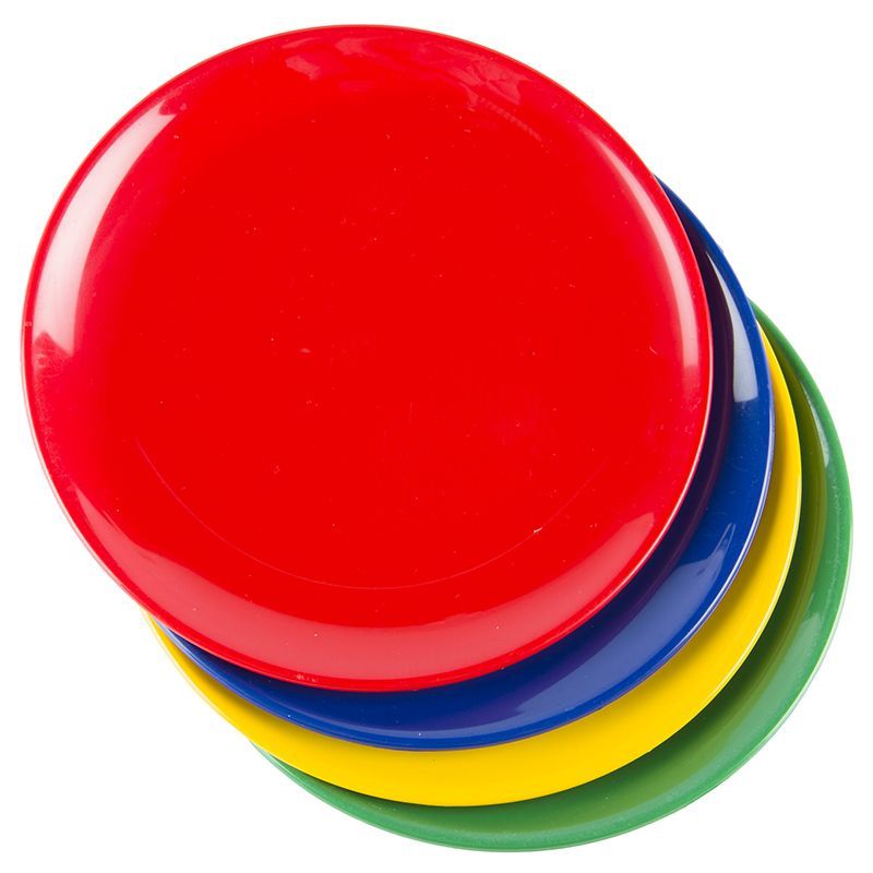 kiddie plate - 130mm (4pc) | coloured plastic | satoytrade