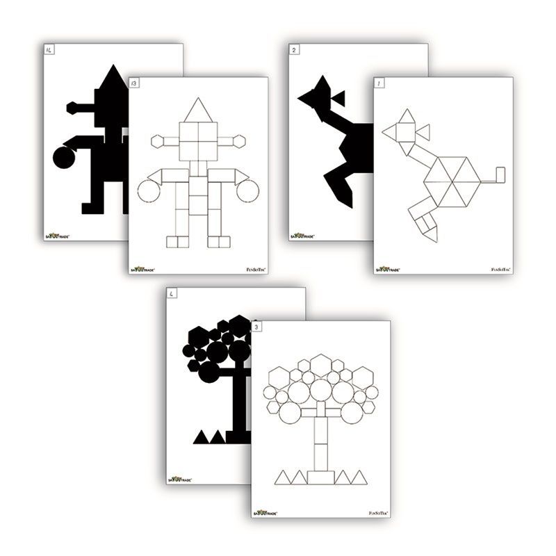 Attribute Blocks Activity Cards A4 12pc Double Sided