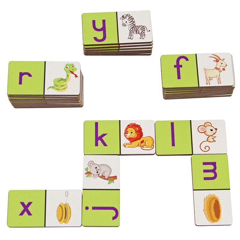 Dominoes - Alphabet (2 in 1 game) - Wood in Bin